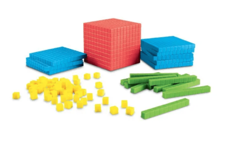 Base Ten Blocks Set – Brights