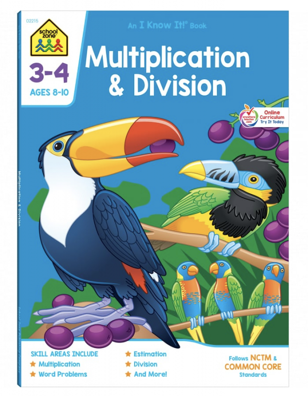 Multiplication & Division Grades 3-4 Workbook